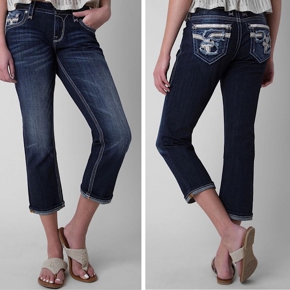 Rock Revival | Jeans | Rock Revival Nancy Easy Cropped Dark Wash Jeans ...